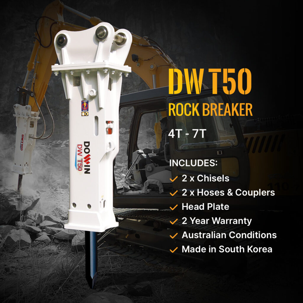 DW T50 Rock Breaker | Southern Earthmoving Attachments