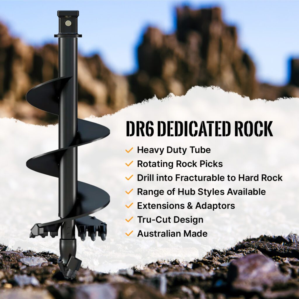 DR6 Dedicated Rock Auger | Southern Earthmoving Attachments