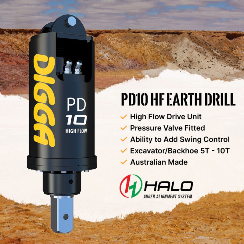 Auger Drive | PD10 HF | Southern Earthmoving Attachments
