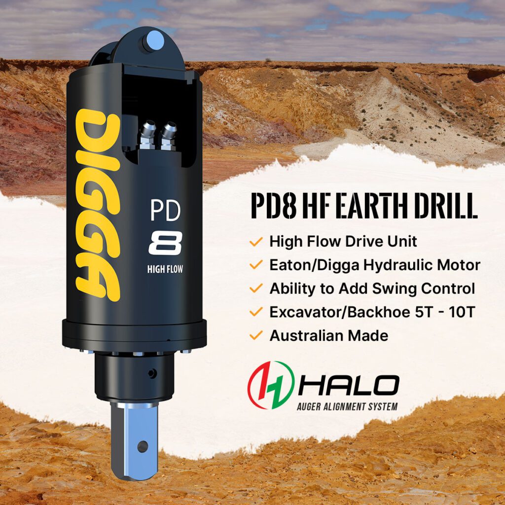 Auger Drive | PD8 HF | Southern Earthmoving Attachments