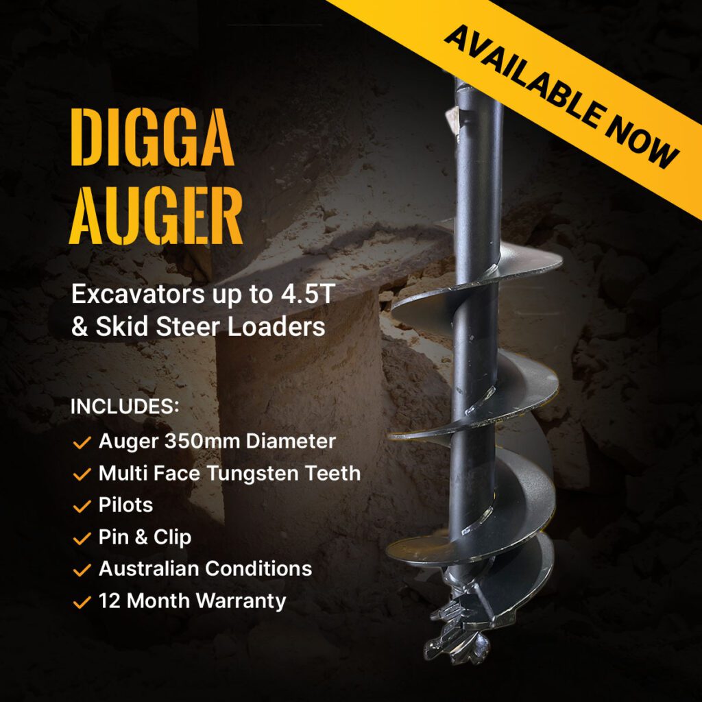 DIGGA 350mm A4 Hard Ground Auger | Southern Earthmoving Attachments