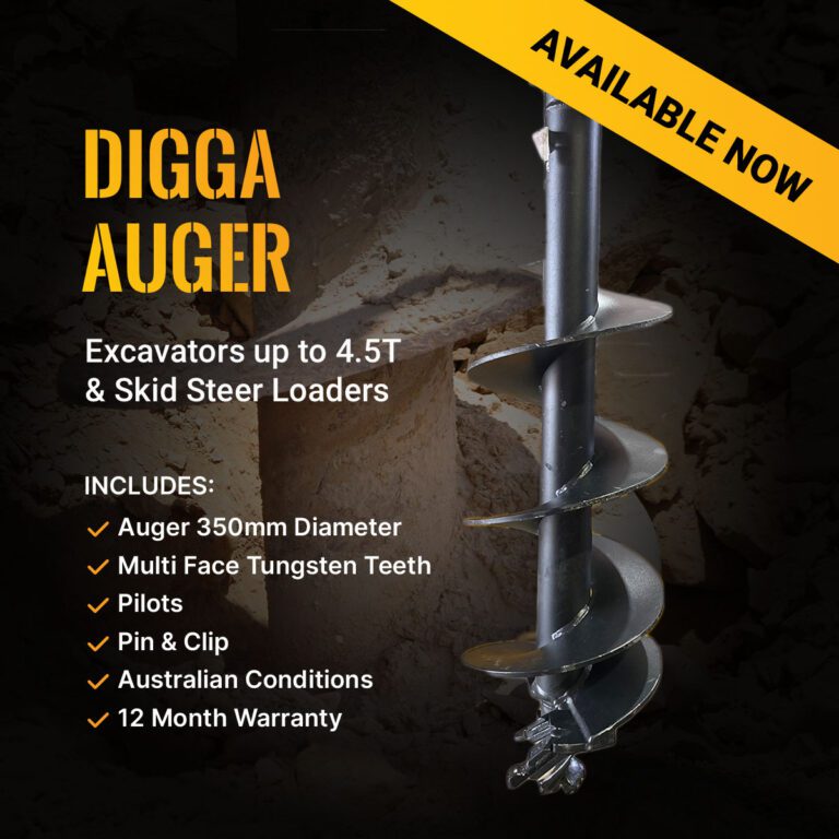 DIGGA 350mm A4 Hard Ground Auger | Southern Earthmoving Attachments