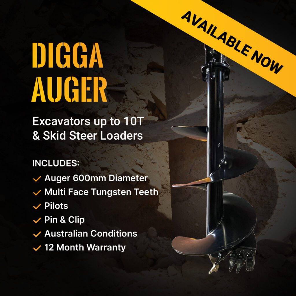 DIGGA 600mm A6 Hard Ground Auger | Southern Earthmoving Attachments