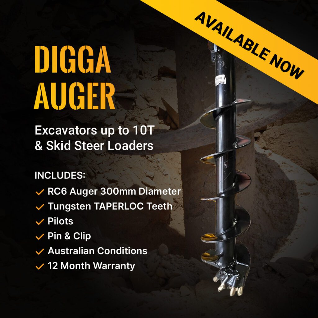 DIGGA 300mm RC6 Rock/Combo Auger | Southern Earthmoving Attachments