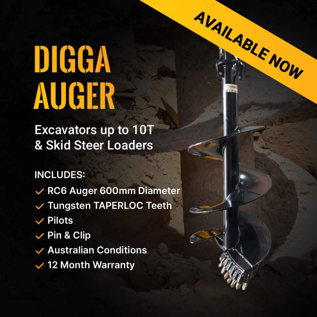 DIGGA 600mm RC6 Rock/Combo Auger | Southern Earthmoving Attachments